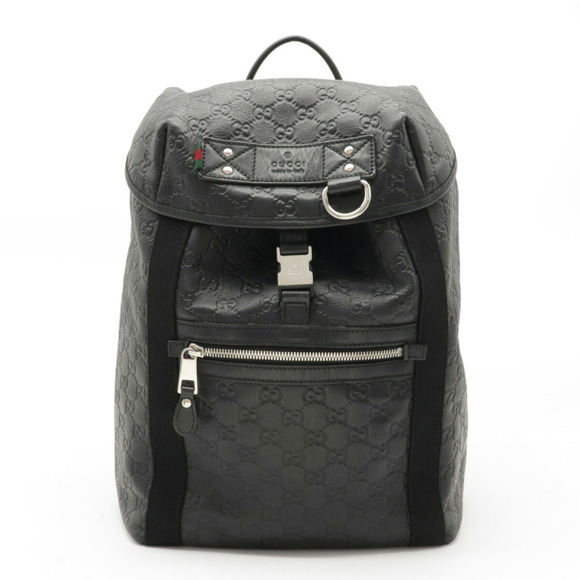 Gucci | Bags | Gucci Sima Rucksack Backpack Black 36856 | Poshmark